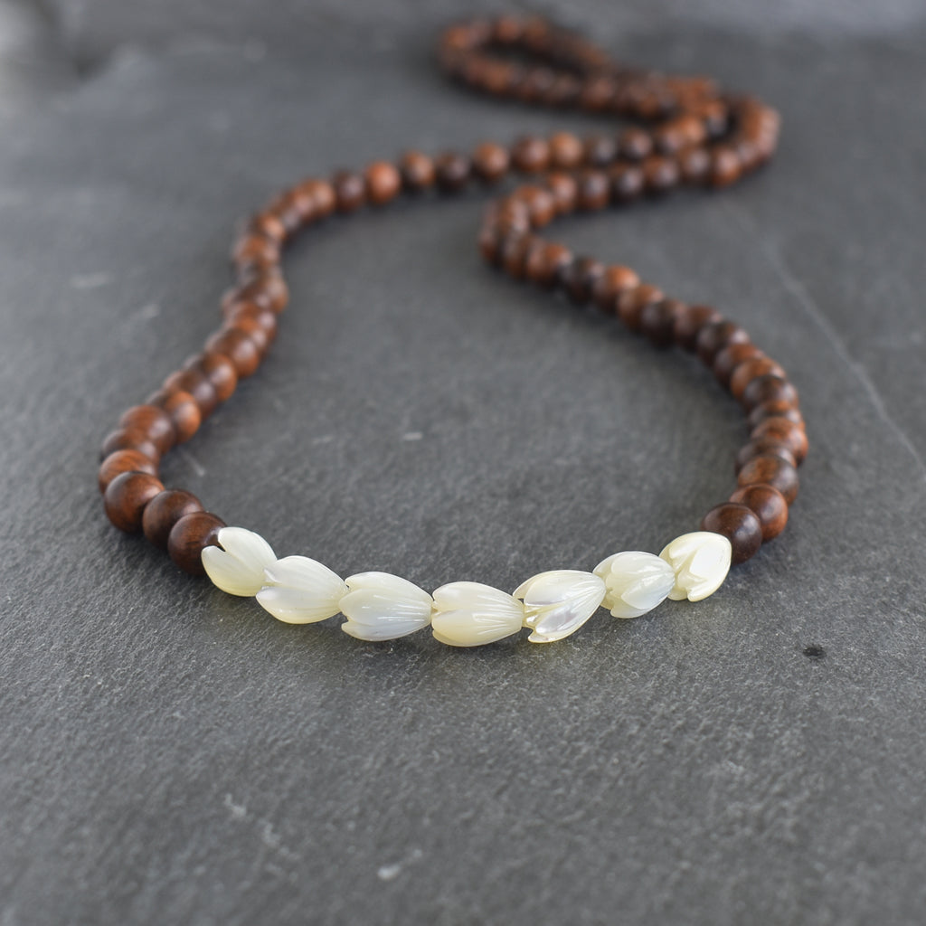 Pikake and Rosewood Necklace – Yay Hawaii
